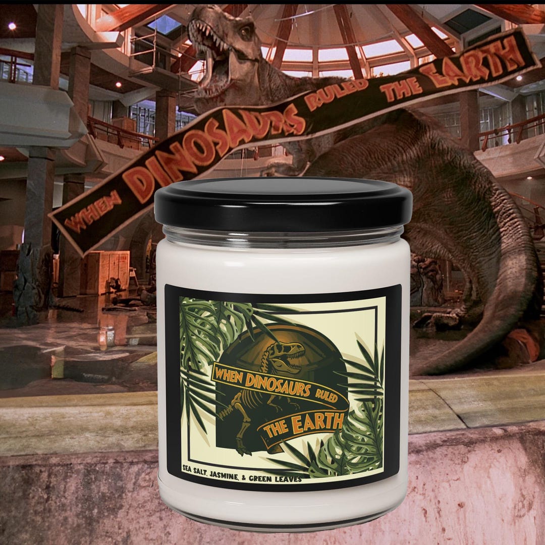 When Dinosaurs Ruled the Earth Candle | Sea Salt & Jasmine Scent - Etsy UK