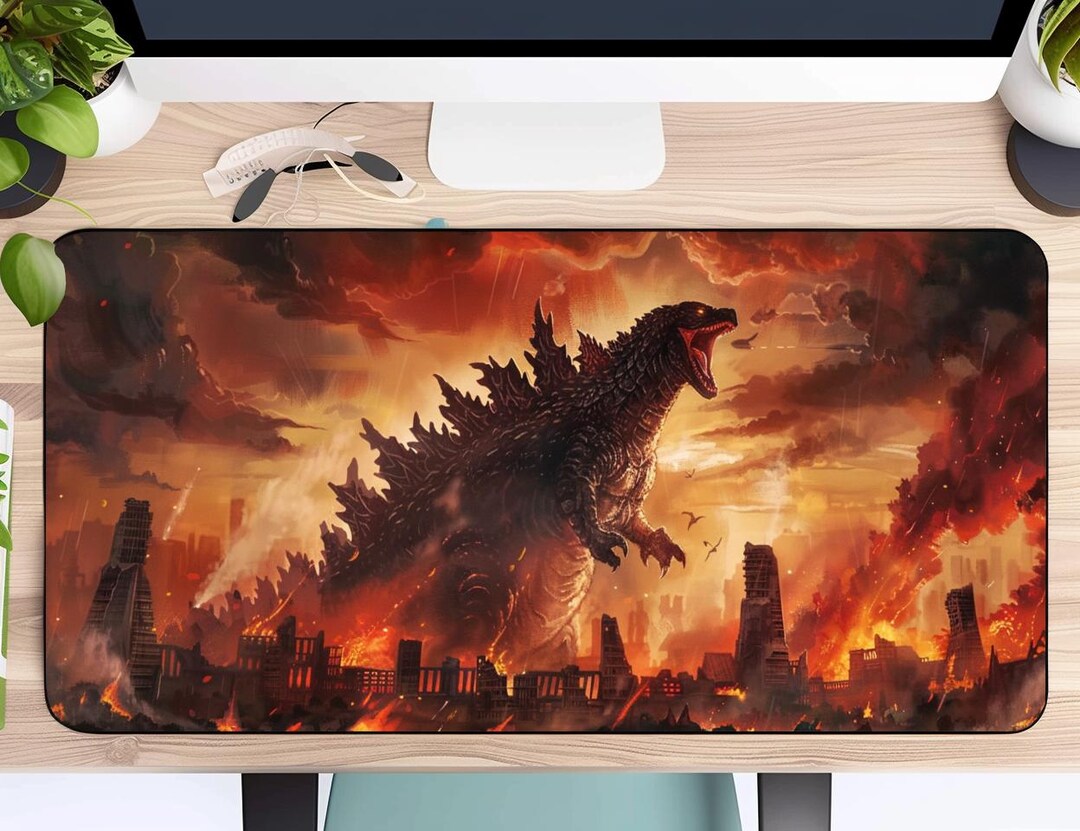 Godzilla Desk Mat, Large Godzilla Desk Pad, Sci-fi Mouse Pad, Sci-fi ...