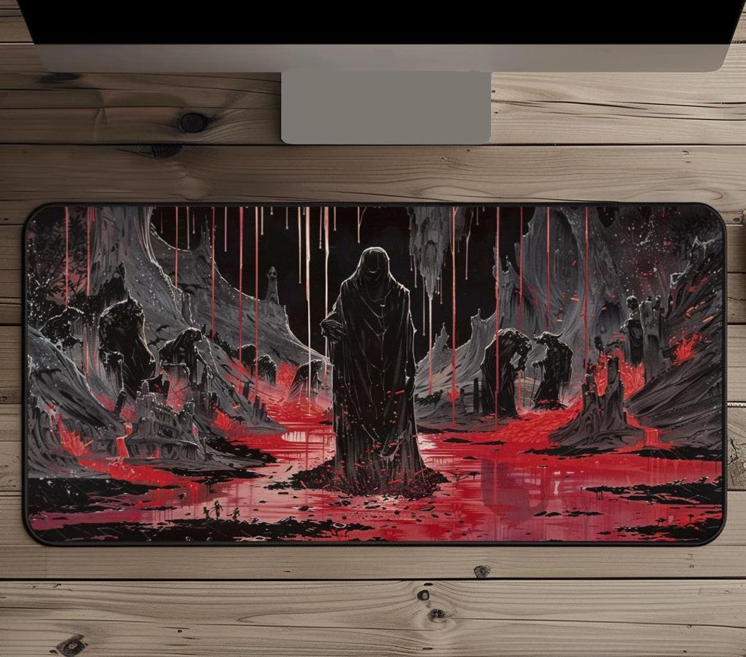 Bloody Horror Desk Mat, Phantasm Play Mat, Hell MTG Play Mat, Gothic ...