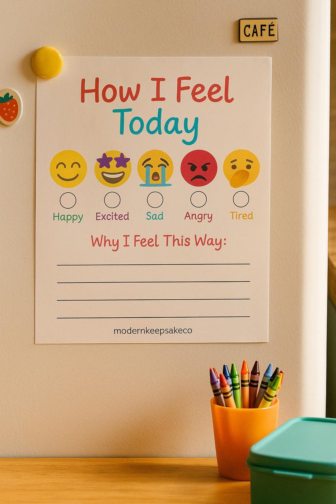Printable Mood Tracker for Kids – “how I Feel Today” Daily Check-in ...