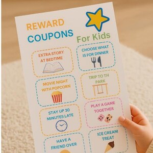 Kids Reward Coupons Printable | Behavior Incentive Chart Alternative ...