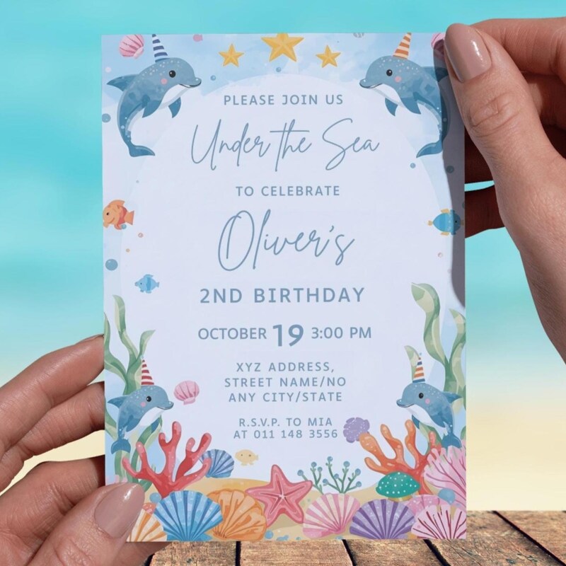 Coral Reef Invite - Etsy