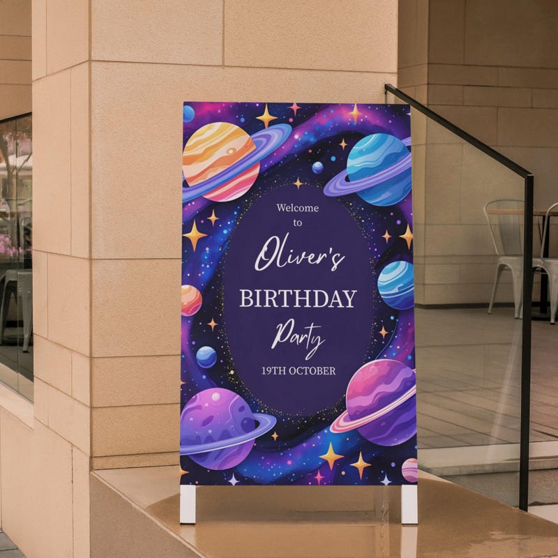 Galaxy Birthday Banner - Etsy