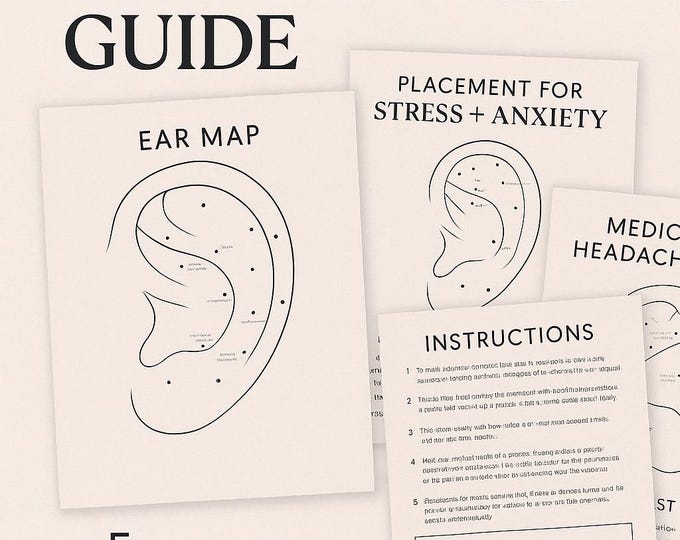 Printable Ear Seed Placement Chart | Comprehensive Acupuncture Ear ...