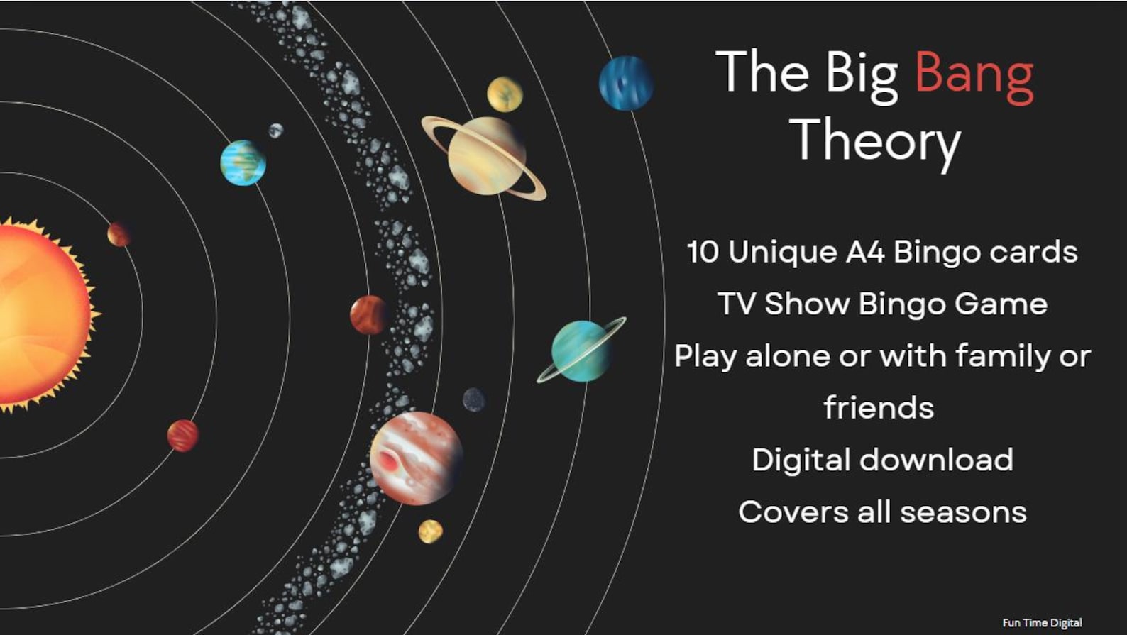 The Big Bang Theory Bingo Game – Digital Download Printable (10 A4 ...