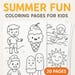 Summer Fun Coloring Pages for Kids – 21 Printable Beach & Ice Cream ...