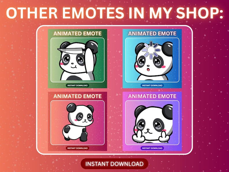 ANIMATED Panda Lick Screen Tongue Emote Twitch - Cute Anime Chibi ...