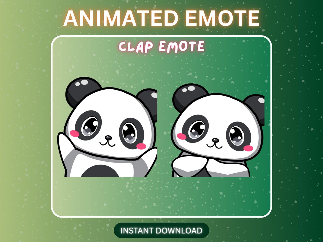 ANIMATED Twitch Emote Panda Clap - Cute Anime Chibi Discord Sticker ...