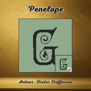 Pixel Art PDF Pattern - Letter "g" Penelope Typography - Dieter ...