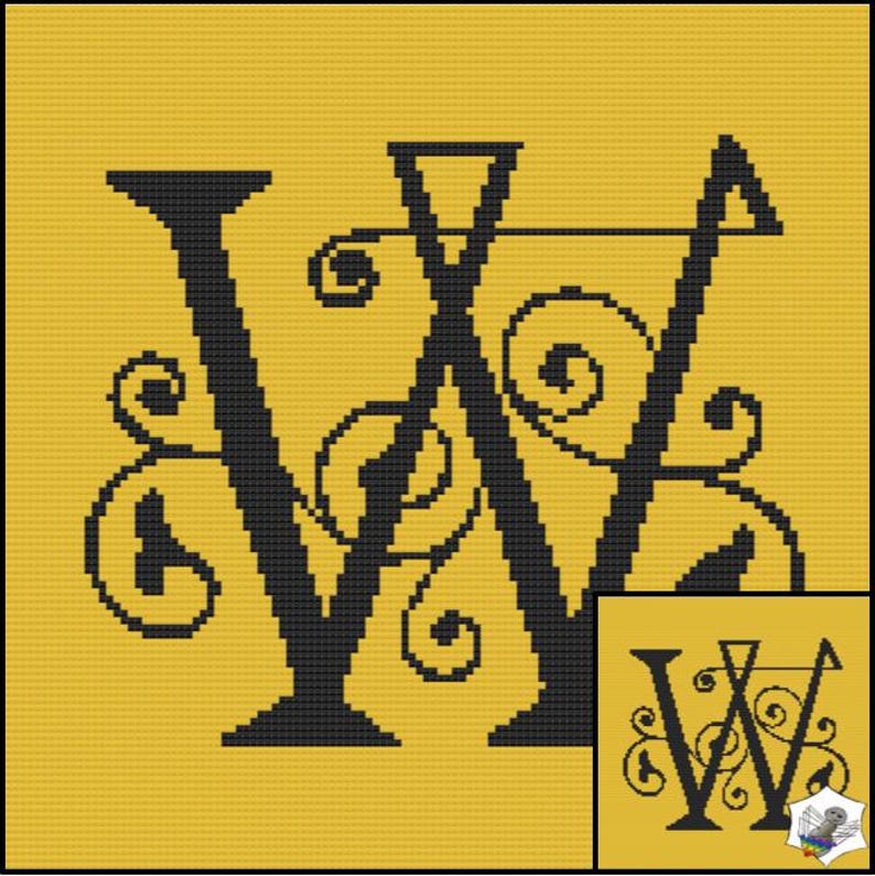 Pixel Art PDF Pattern - Letter "w" Penelope Typography - Dieter ...