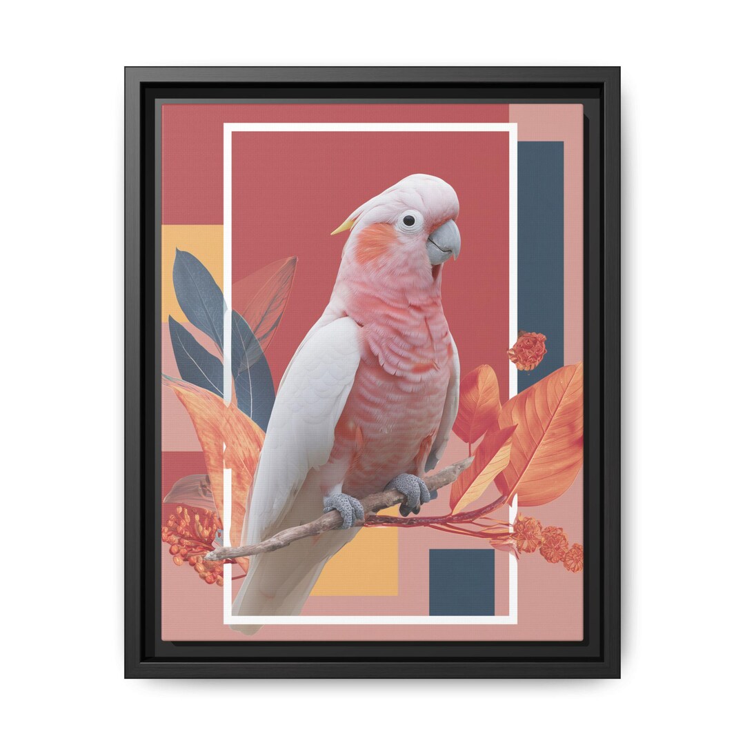 Geometric Cockatoo: Prismatic Wildlife Portrait, Modern Avian Art ...