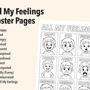 Big Feelings Coloring Pages for Kids | Printable Emotions PDF | Calm ...
