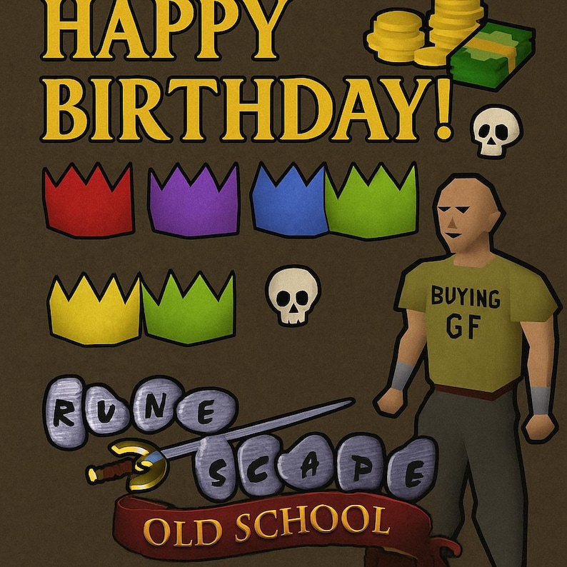 Old School Runescape Birthday Party Kit | Printable OSRS Decorations ...