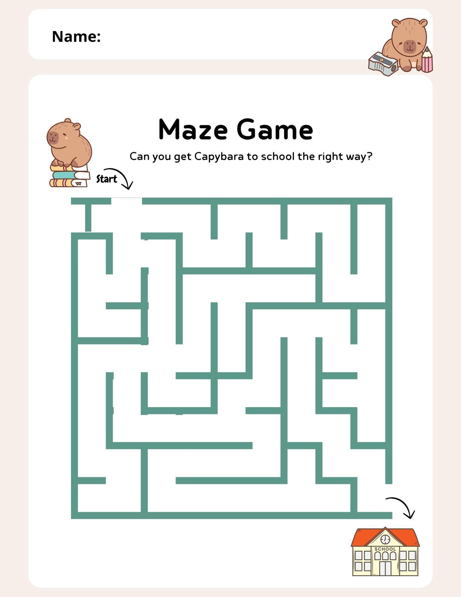 Capybara Activity Book. - Etsy