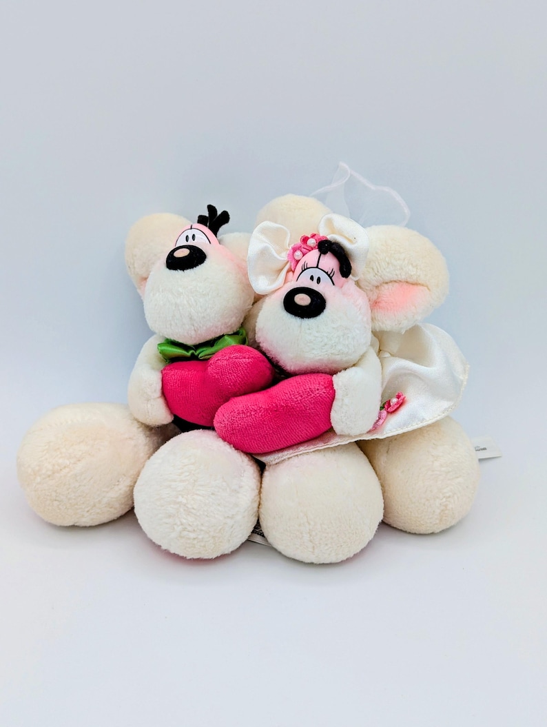 Vintage Diddl and Diddlina Plush Diddl's Bear Friend 1990 Collectible ...