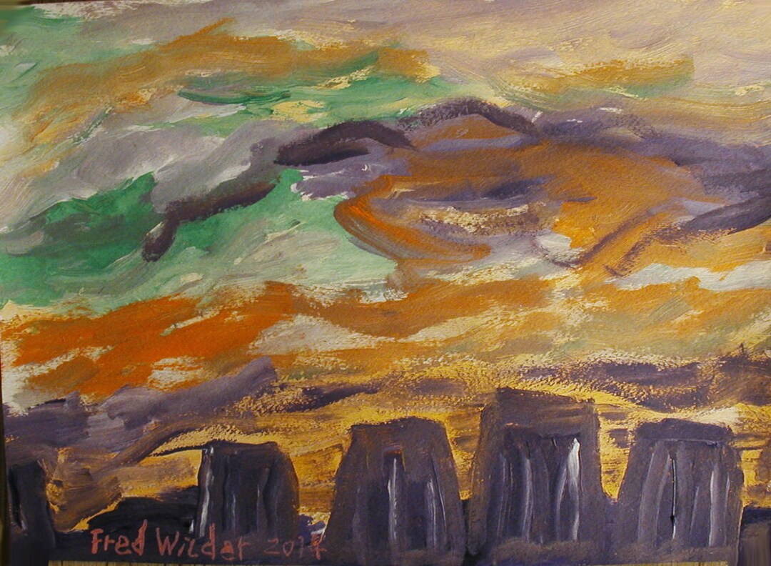 Arizona Burning Abstract Visionary Art Acrylic Painting on Paper by ...