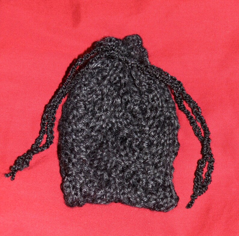 Silk Bamboo Hand Knit Small Gift Pouch in 'black' - Etsy