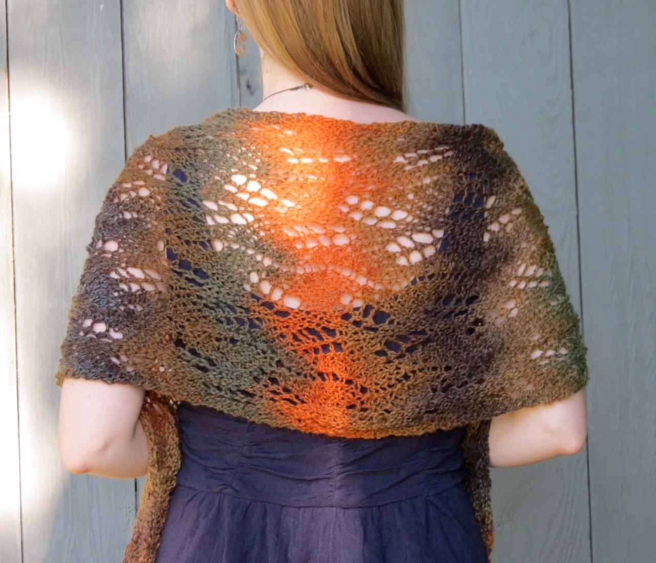 Fall Foliage Lace Wrap Hand Knit Shawl Scarf - Etsy
