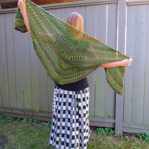 Rainforest Wrap Hand Knit Shawl - Etsy