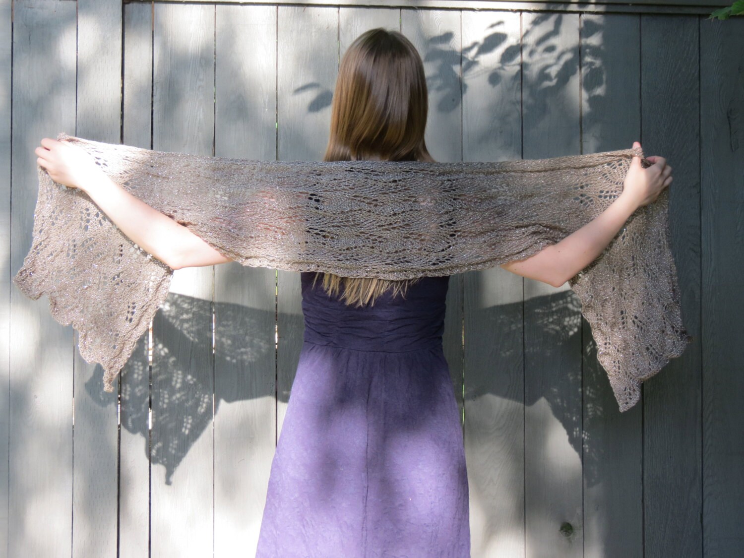 Stardust Lace Wrap Hand Knit Shawl Scarf - Etsy