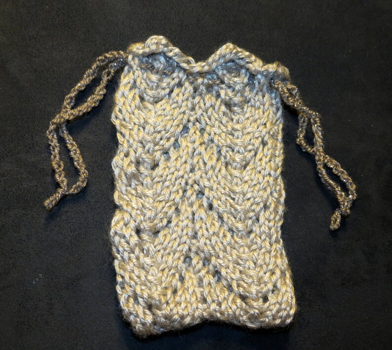 Silk Bamboo Hand Knit Small Gift Pouch in 'black' - Etsy