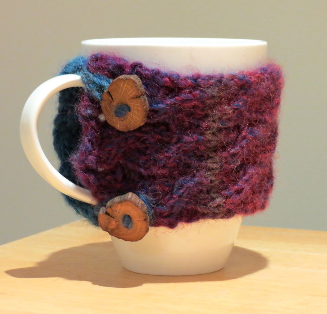 Cable Knit Mug Hugger in 'glacier' - Etsy
