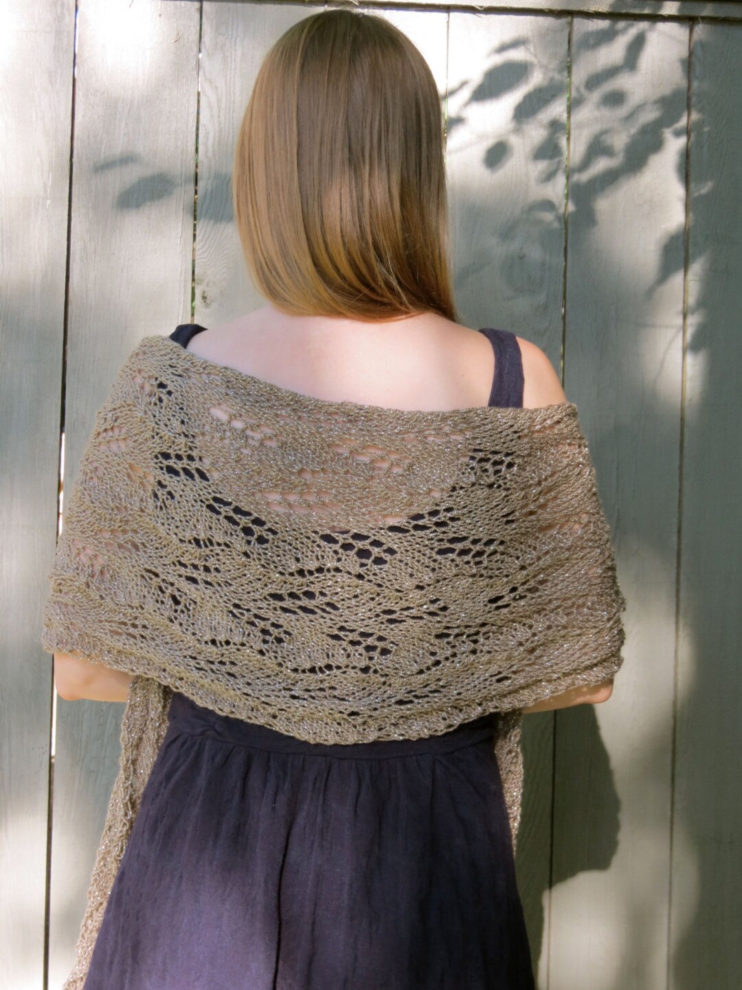 Stardust Lace Wrap Hand Knit Shawl Scarf - Etsy