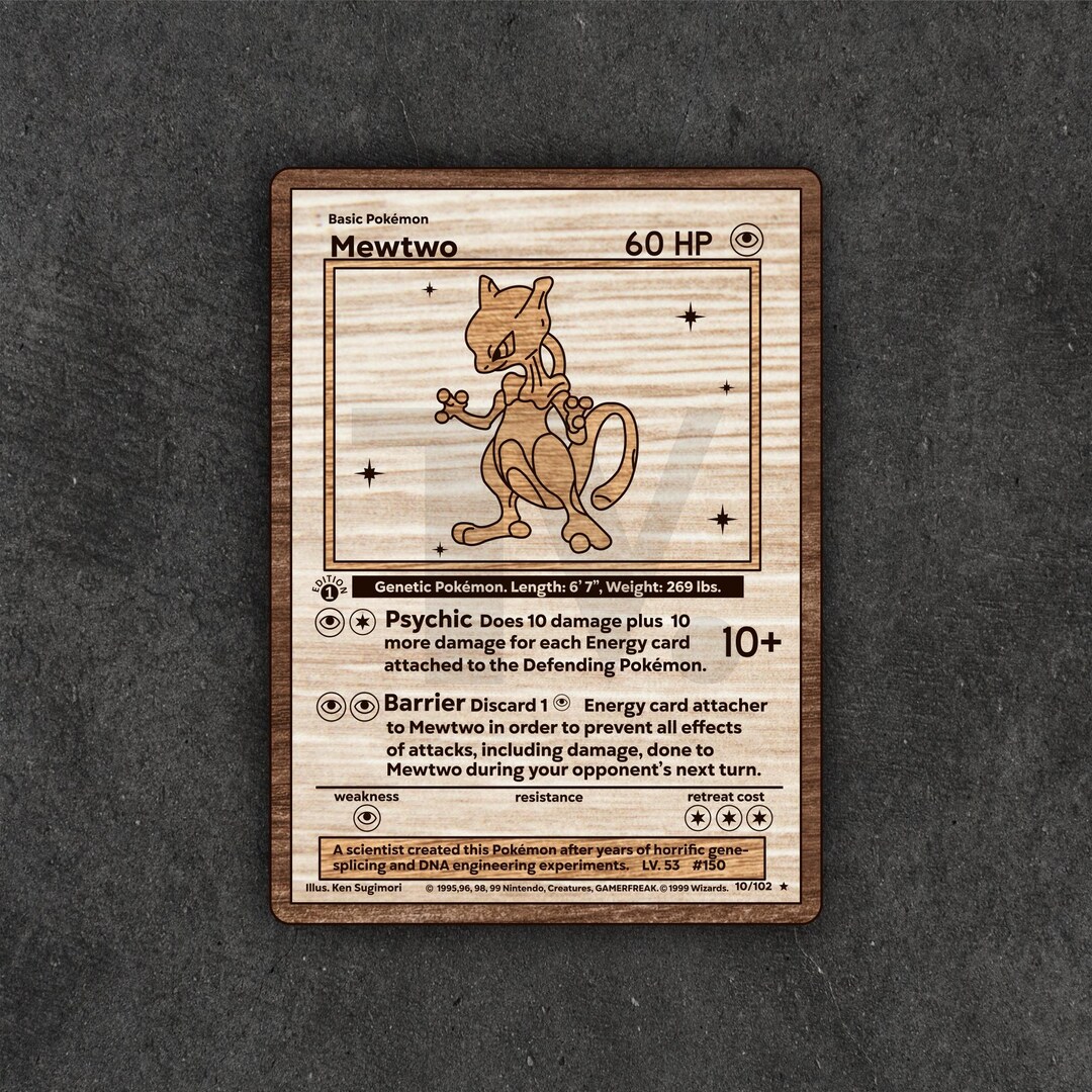 Mewtwo Laser Cut File: PDF & SVG (digital Download) - Etsy