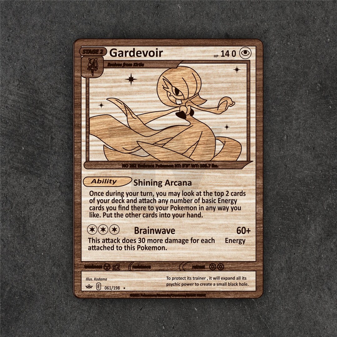Gardevoir Pokemon Cards Vector for Laser Cutter, SVG PDF Vector Files ...