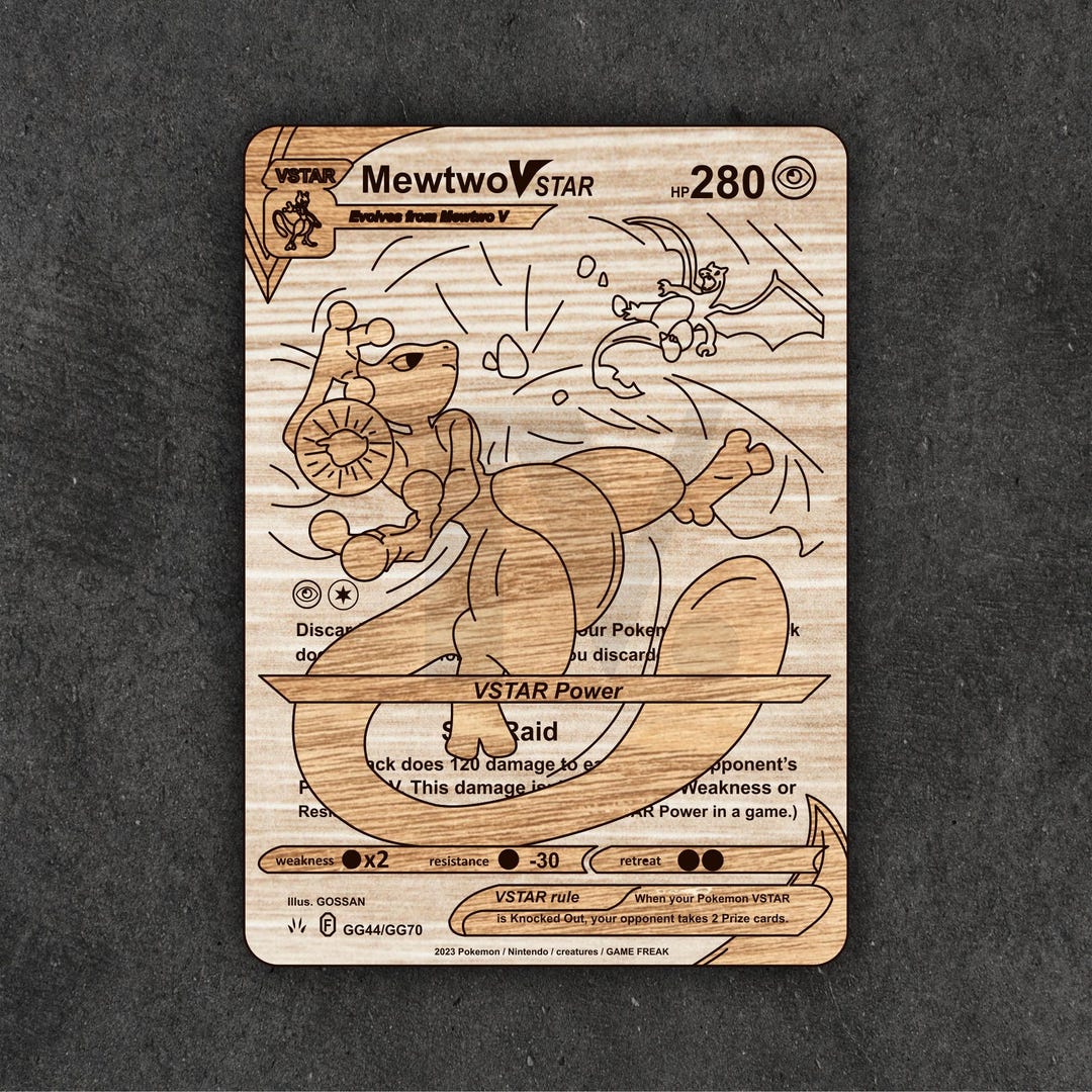 Mewtwo Vstar Laser Cut Files: PDF & SVG - Etsy