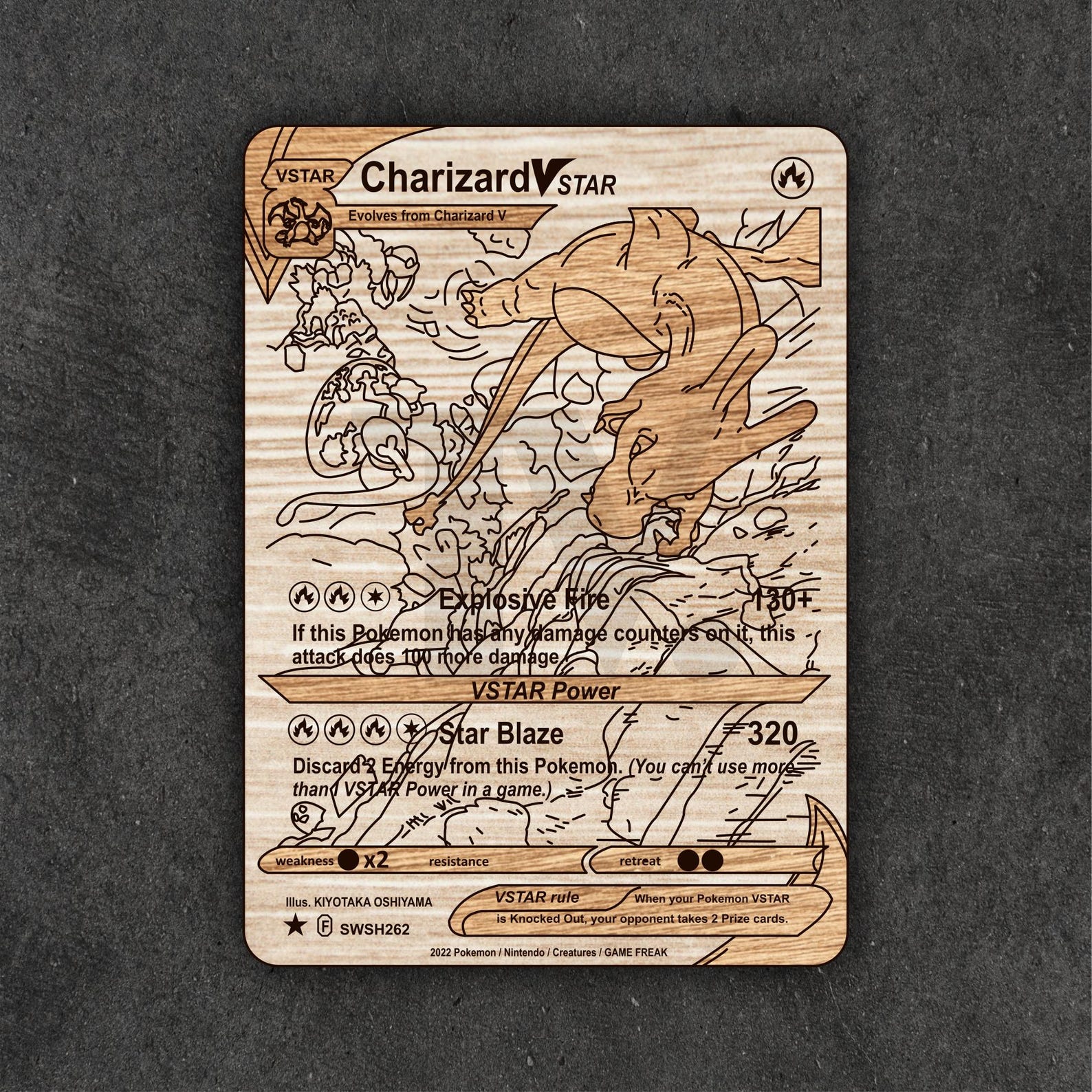 Charizard Vstar Laser Cut File: PDF & SVG (digital Download) - Etsy