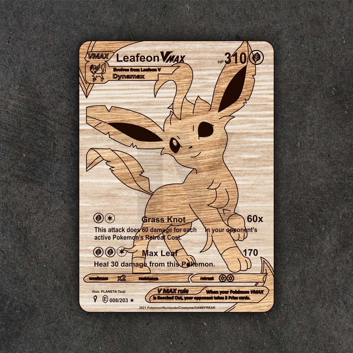 Leafeon Vmax SVG PDF: Laser Cut/engrave File - Etsy