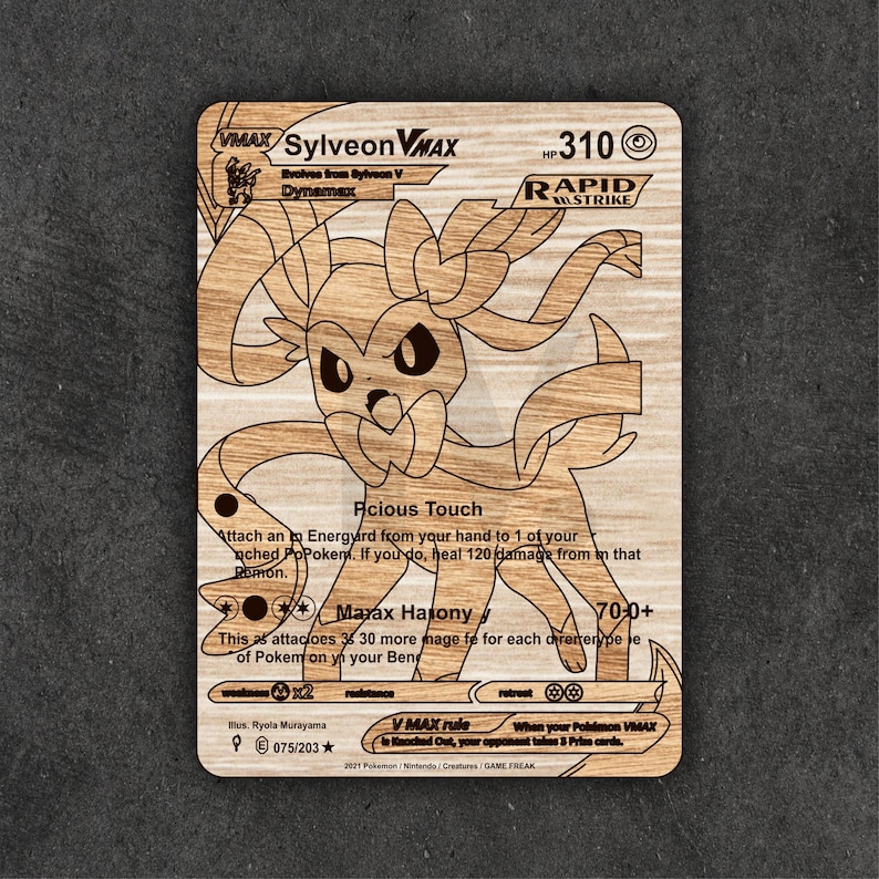 Sylveon Vmax Pokemon Card Vector for Laser Cutter, SVG PDF Vector Files ...