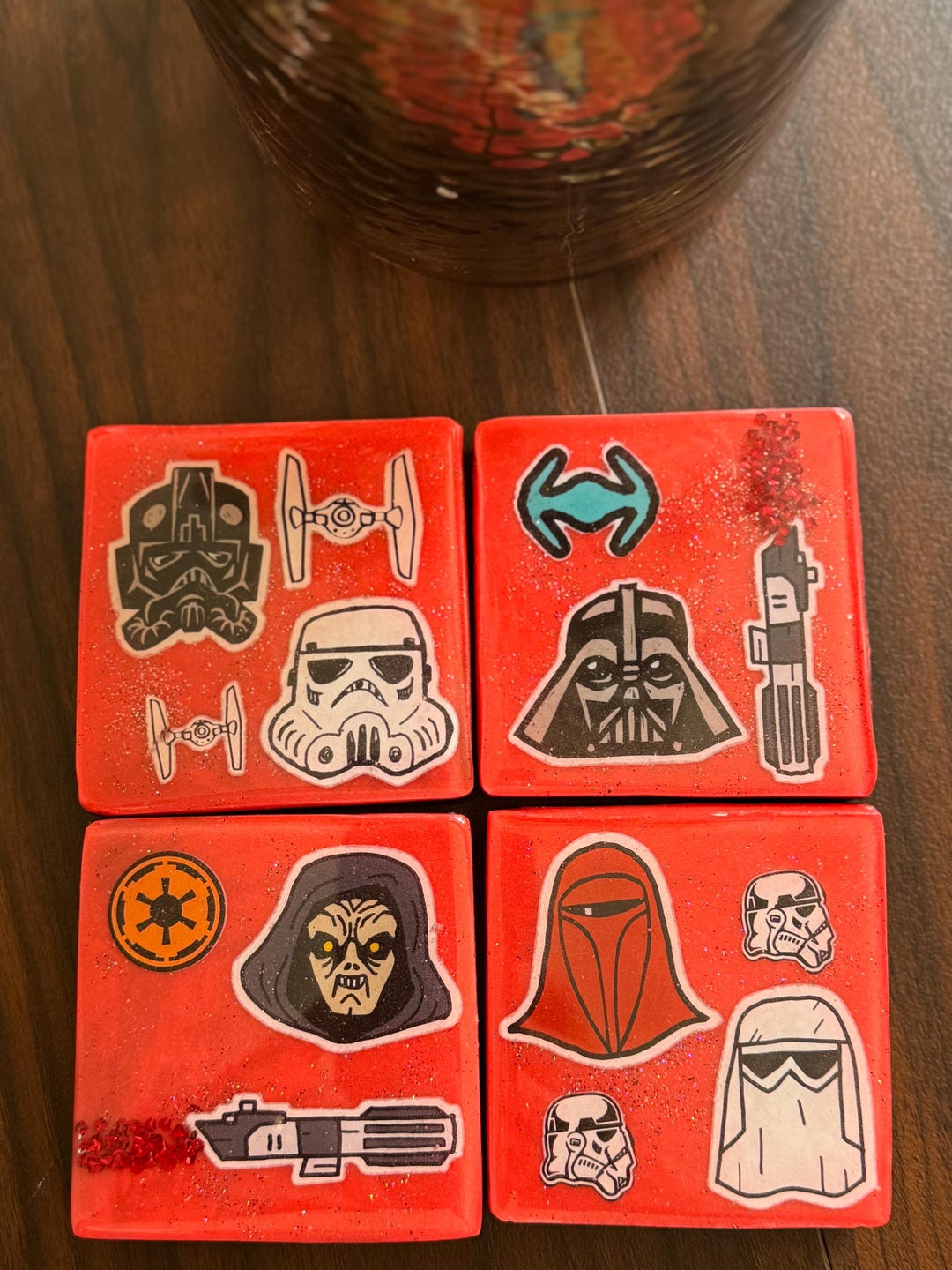 Star Wars Glow in the Dark Art Coasters - Etsy