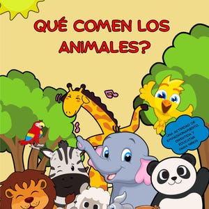 Libro De Actividades Para Niños - ¿qué Comen Los Animales? 80 Páginas ...
