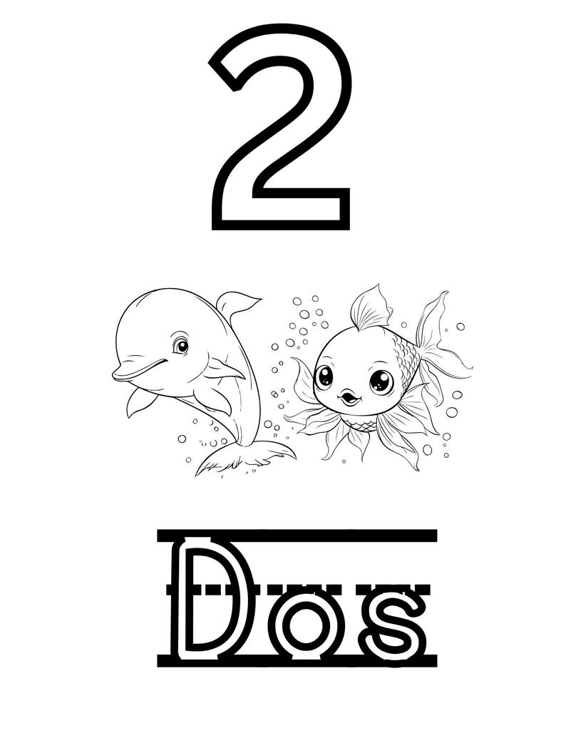 Spanish Numbers Colouring Pages for Kids - Etsy Australia