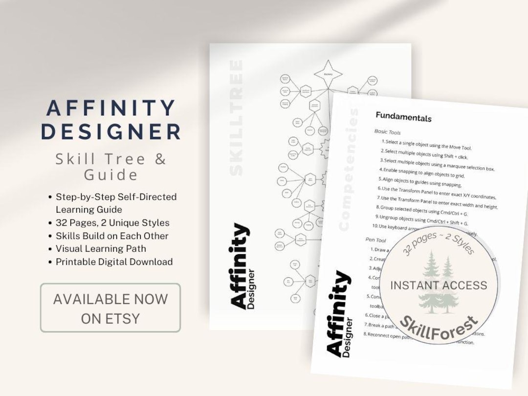 Affinity Designer Skill Tree Printable PDF | Digital Learning Tracker ...