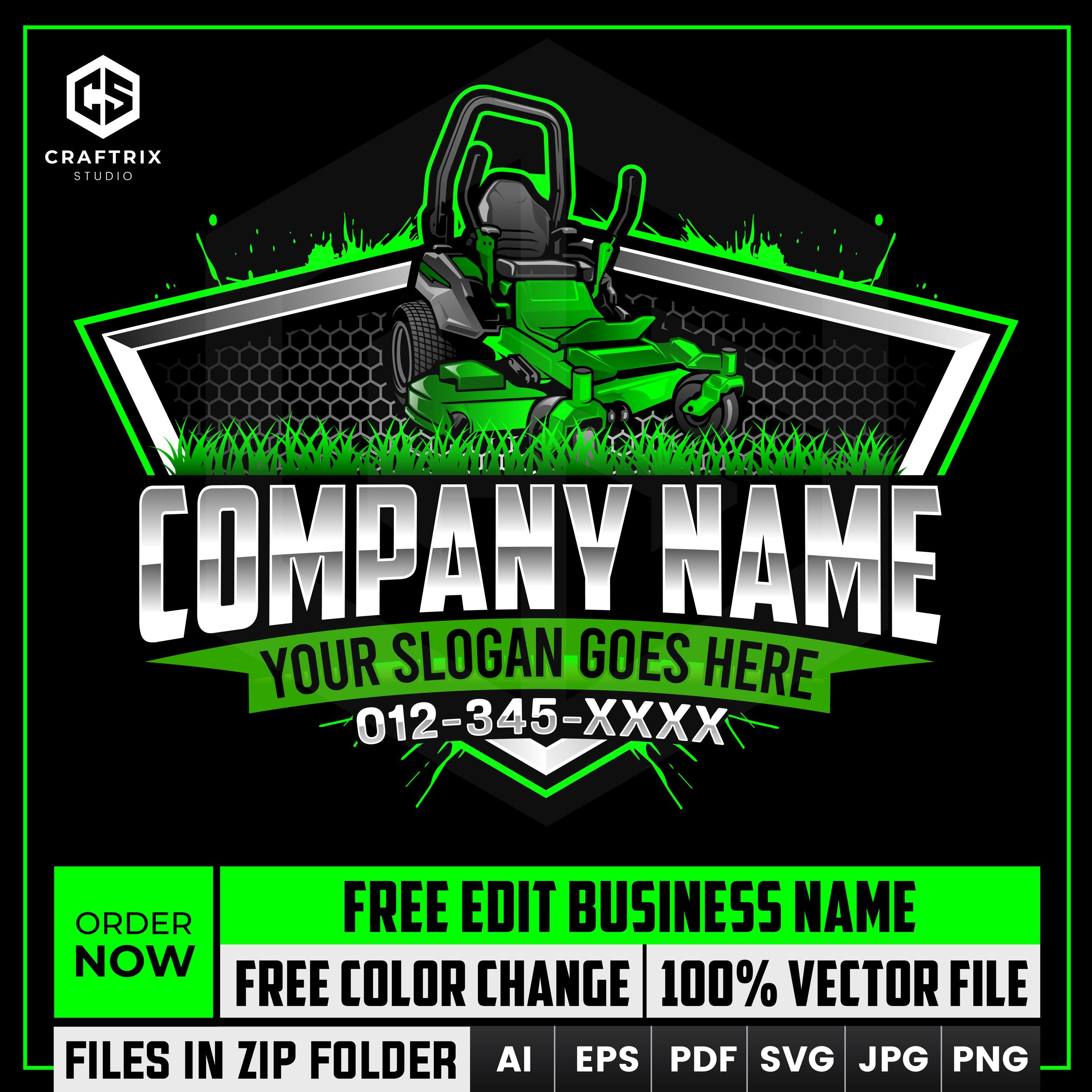 Lawn Care Logo, Landscaping Business Logo, Zero Turn Mower Logo, Lawn ...