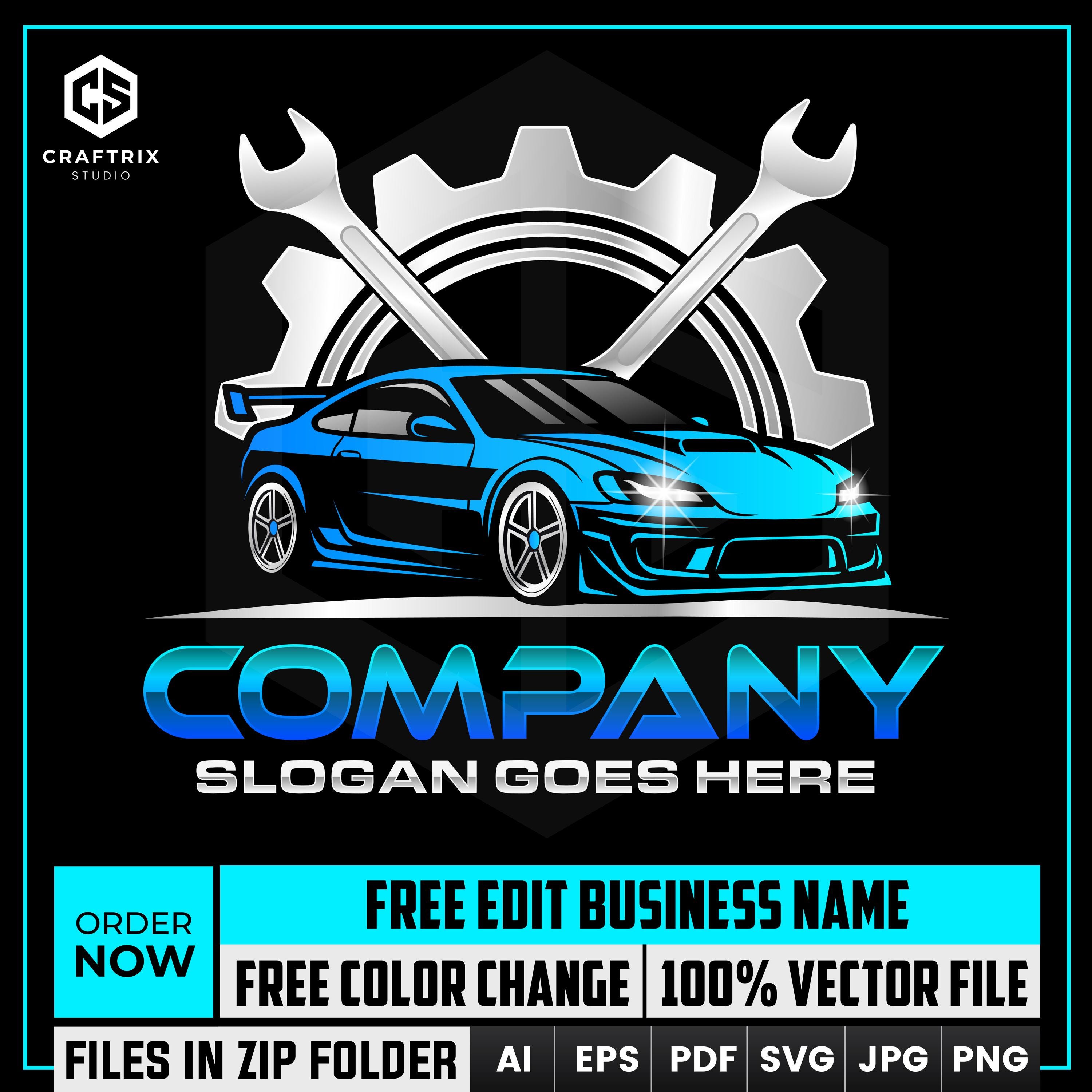 Car Repair Logo Design, Auto Garage & Mechanic Logo, Automobile Logo ...
