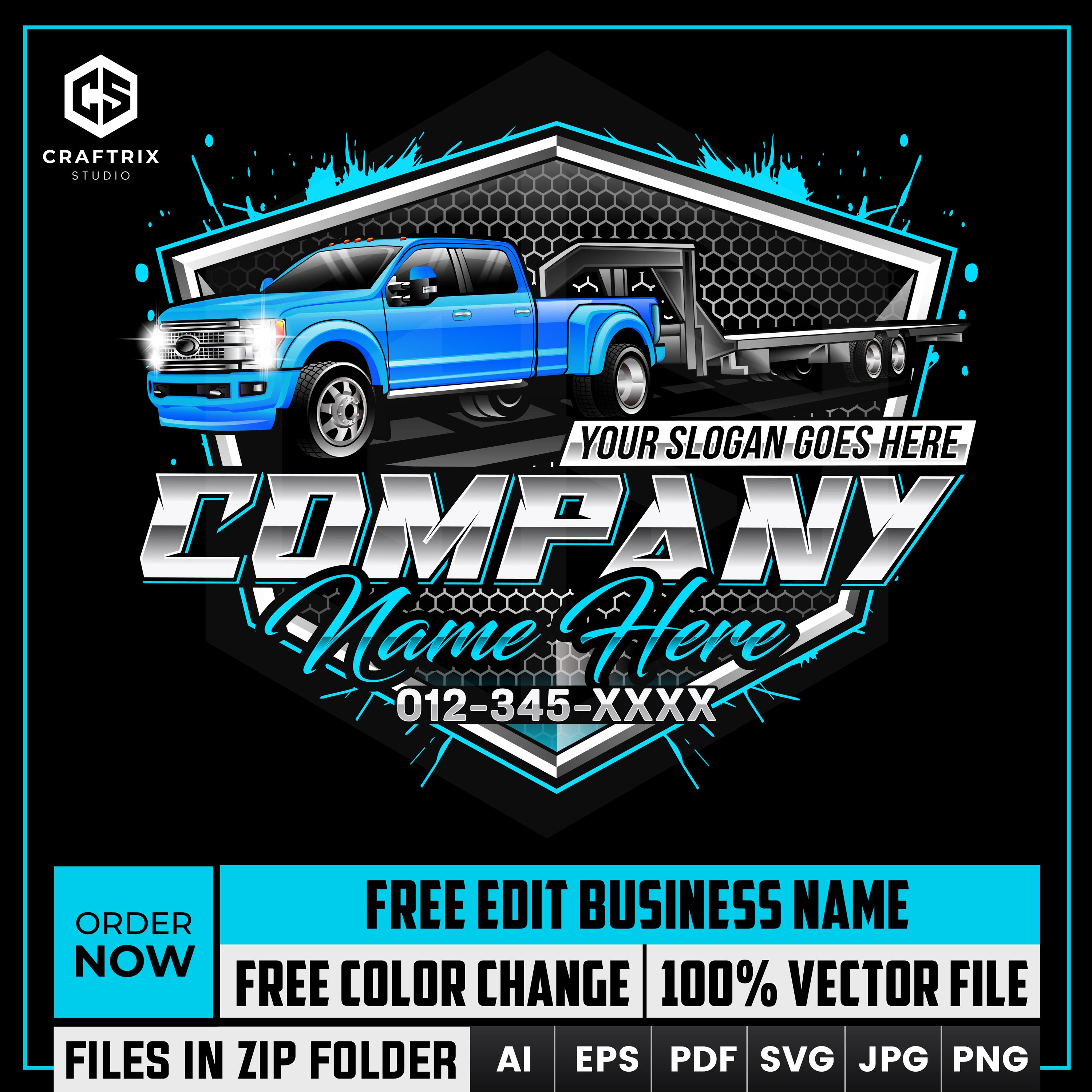 Ford Truck Logo Design Sgv, Trucking Logo Template, Pickup Truck Logo ...