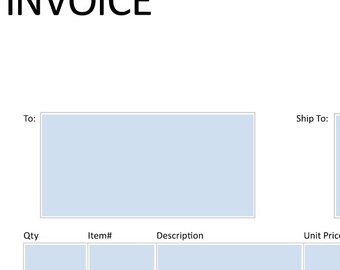 Invoice Template PDF, Printable Black & White Professional Business Invoice Form, Small Business ...