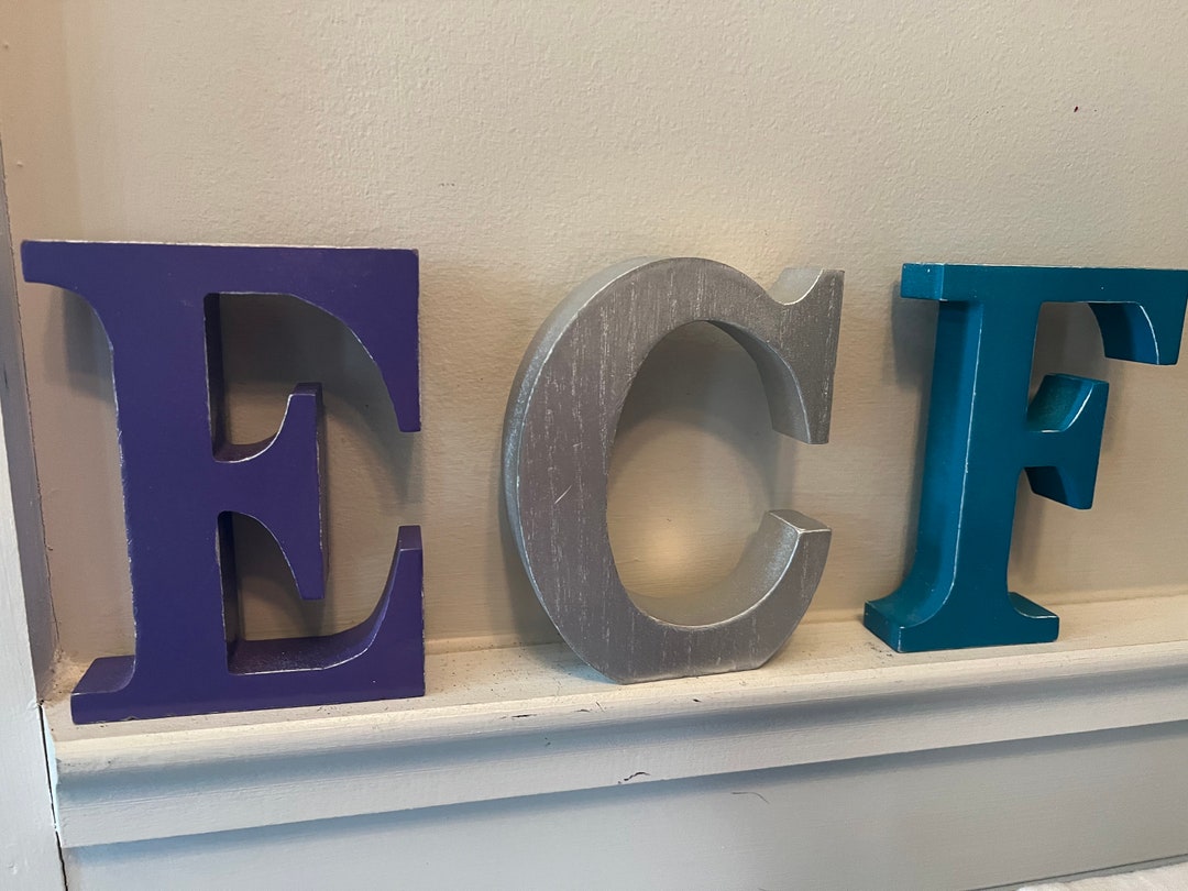 Wood Letters, 5 1/4 Inch Letters, Standalone Letters, Home and Garden ...