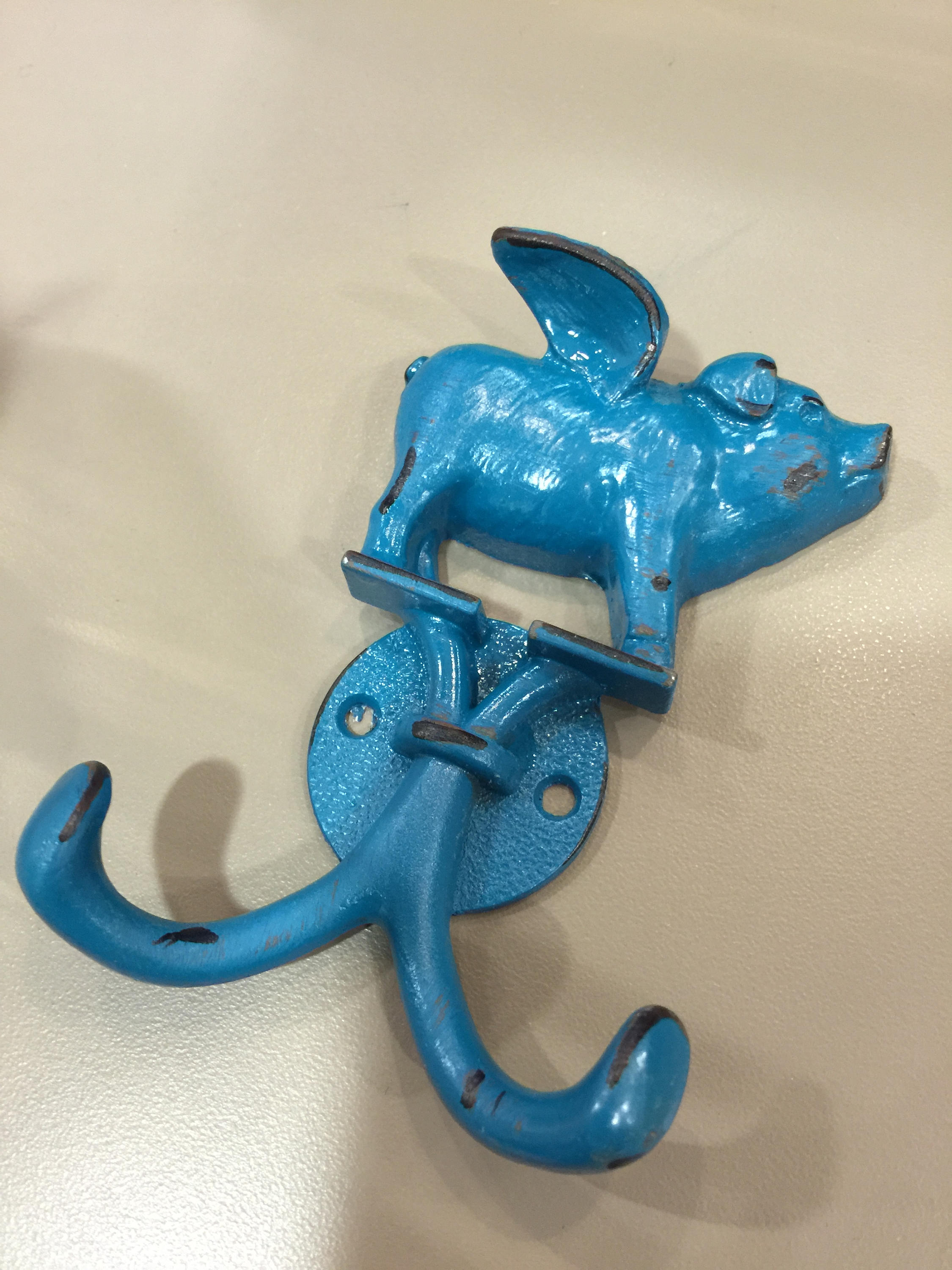 Pig Hook/ Wall Hook/ Pig Wall Hanger/ Piggy Wall Hook/ Blue | Etsy