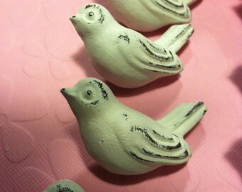 Drawer Pulls / Drawer Knobs / Bird Knobs, Shabby Chic Knobs / Set of 2 Knobs - Etsy