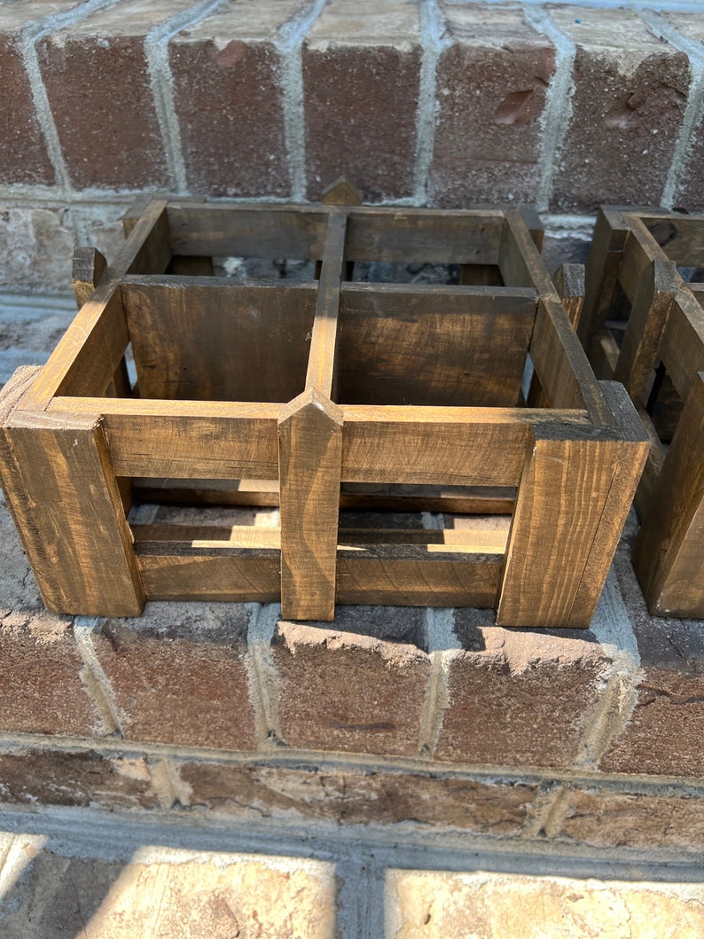 Fence-like Box With 4 Squars Wooden Box Farmhouse Decor - Etsy