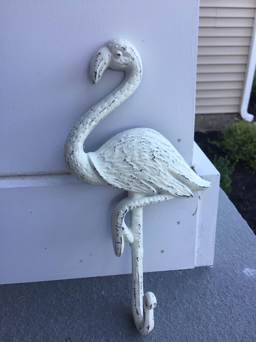 Distressed Cast Iron Flamingo Hook: Beach House Decor - Etsy