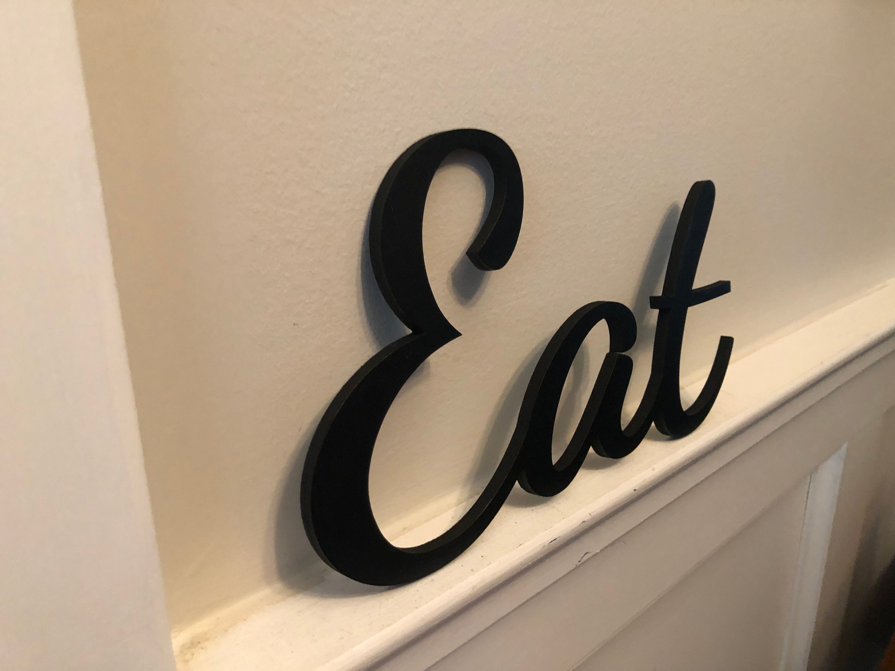 EAT Sign Kitchen Decor Eat Decor Laser Cut Sign One Sign | Etsy