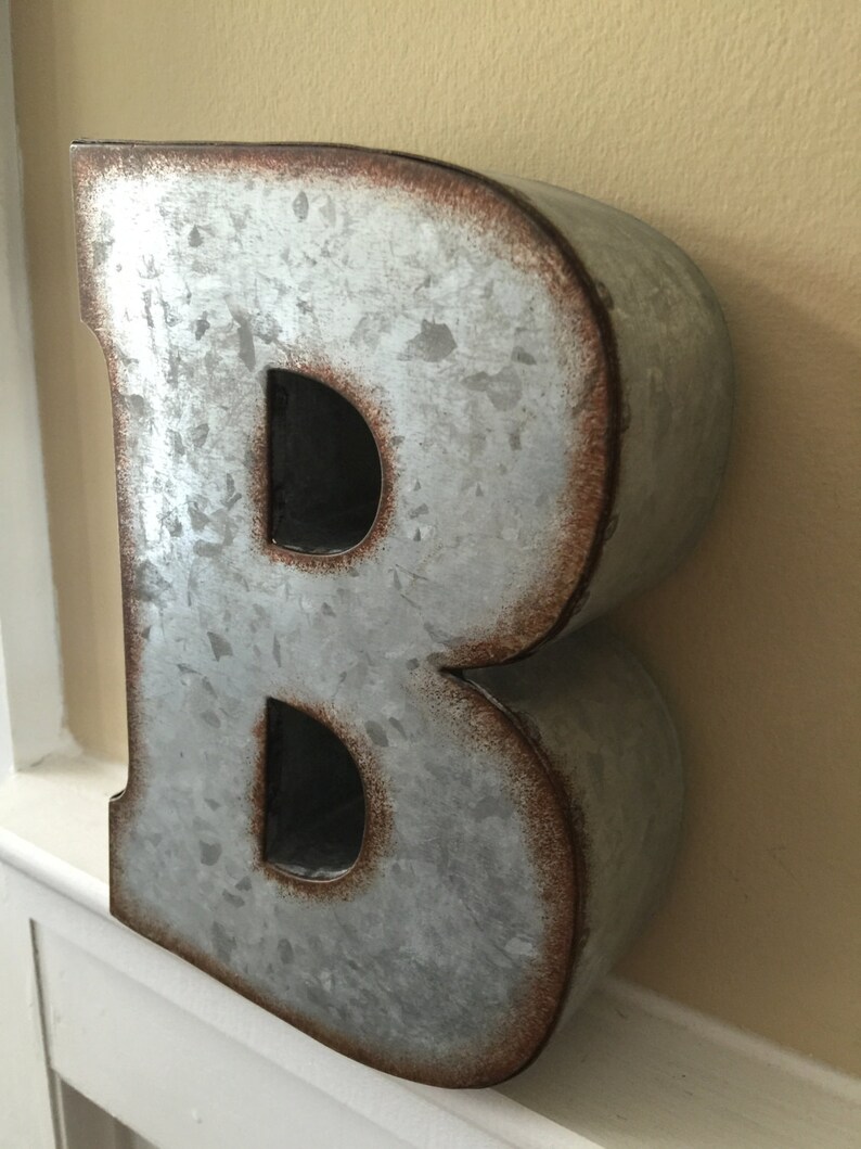 Metal Letters/ Wall Decor/ Wall Metal Letter/ Galvanized - Etsy