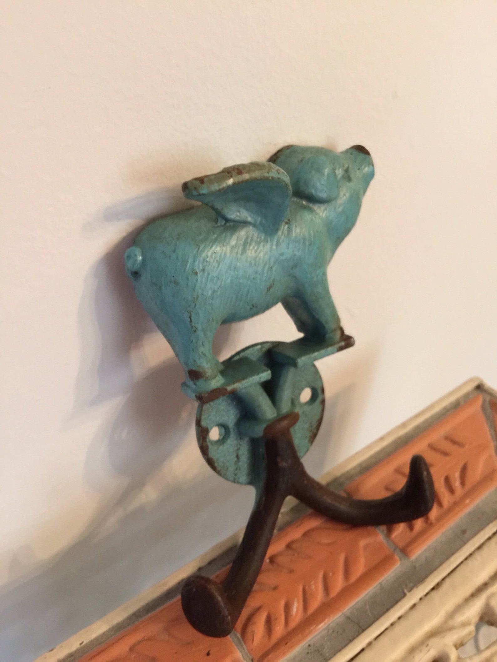 Pig Hook/ Wall Hook/ Pig Wall Hanger/ Piggy Wall Hook/ Blue - Etsy