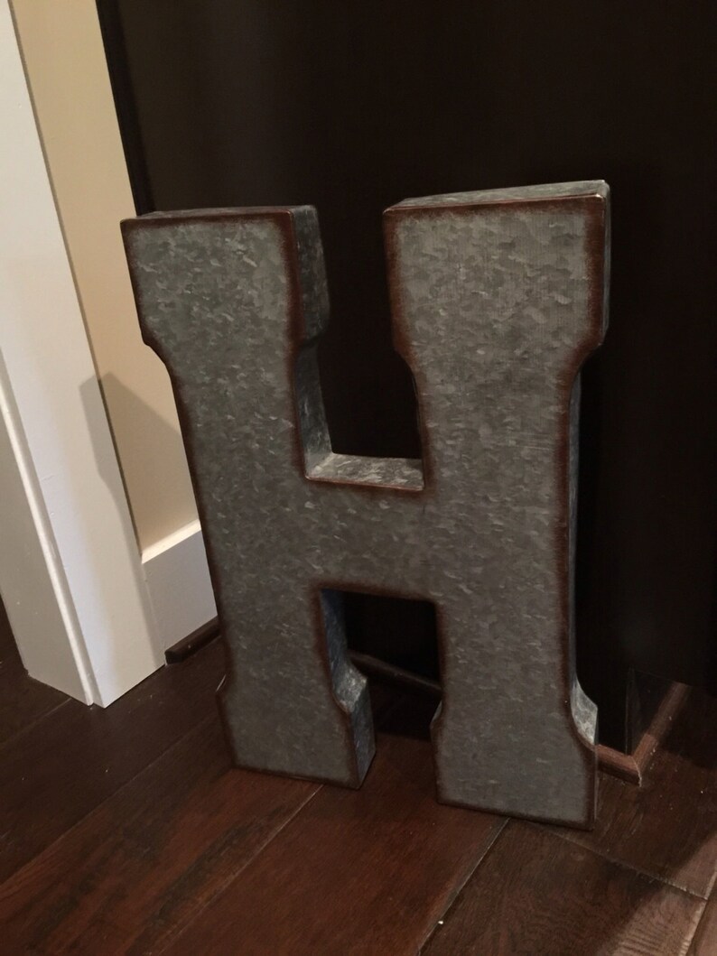 Metal Letters Wall Decor Wall Metal Letter Galvanized - Etsy
